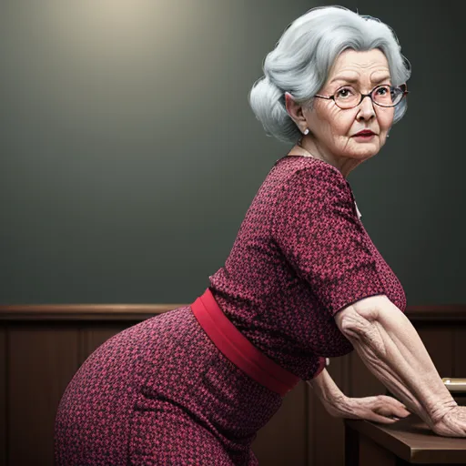 8k Image Granny Showing Her Big Booty