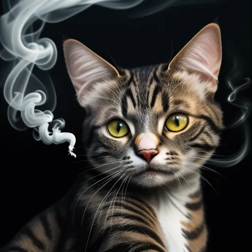 8k photos: cat smoke cigarette