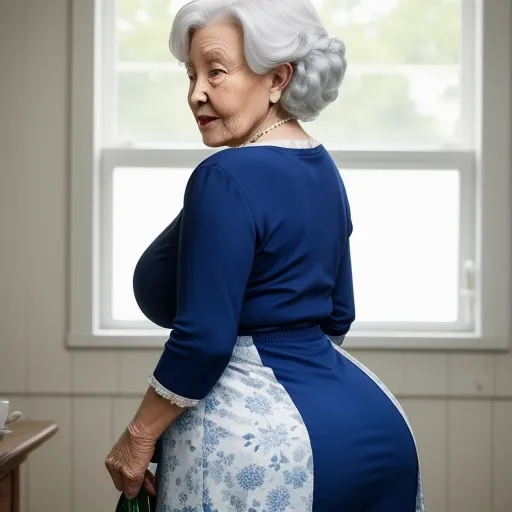 Ai 2k Granny Showing Her Big Booty And Huge