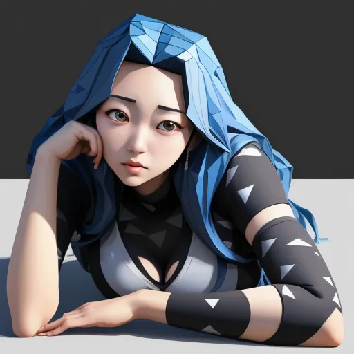 Ai Image Tool A Woman Lying On Her Back With Her Legs Behind