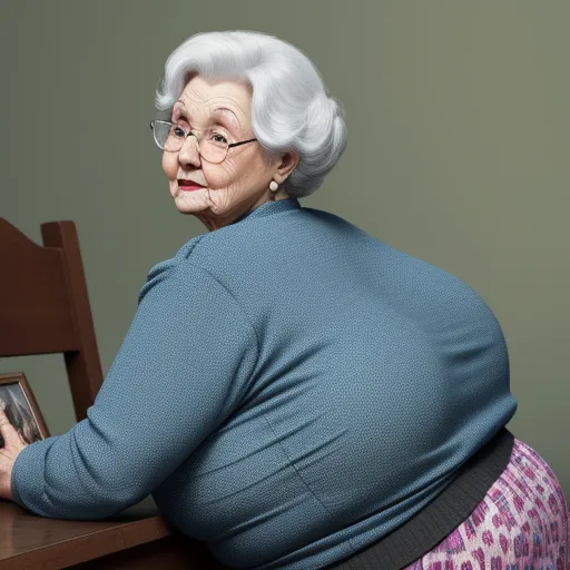 Ai Upscaler Granny Showing Her Big Booty