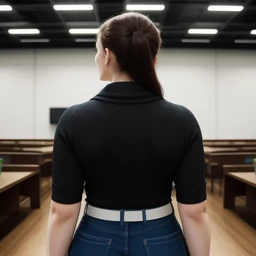 best ai photo: A woman with a huge showing her behind while