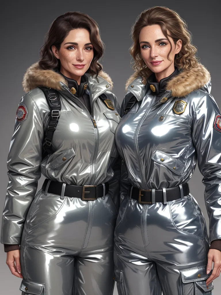 Change Images Two Early Middleaged Female Firefighters On The change-images-two-early-middleaged-female-firefighters-on-the
