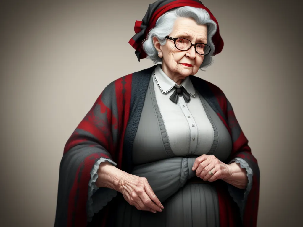Convert Photo To Picture Granny Showing Big Hips