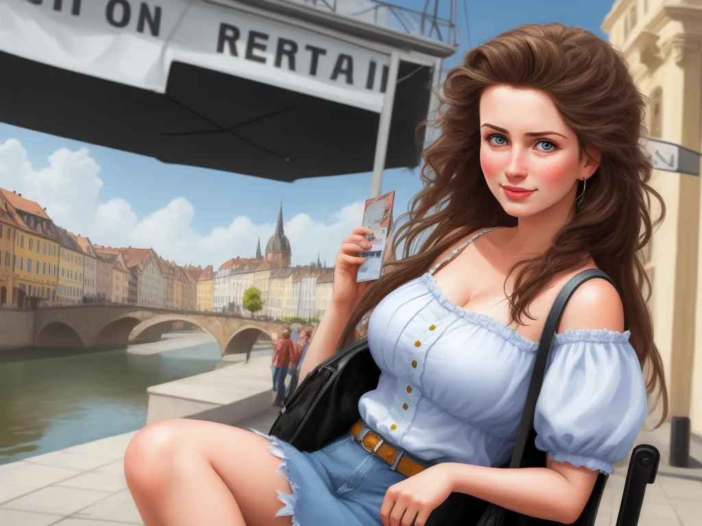 Ai Upscaler Cute European Girl Grab Hier Boobs Big Boobs