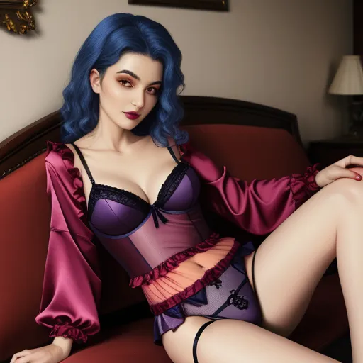 Free Ai Image Generator Granny Satin Lingerie