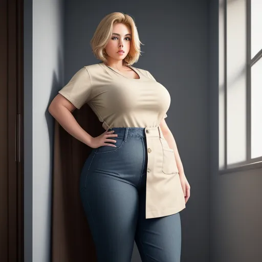 Free Picture Woman Nurses Clothes Tall Towering Chubby