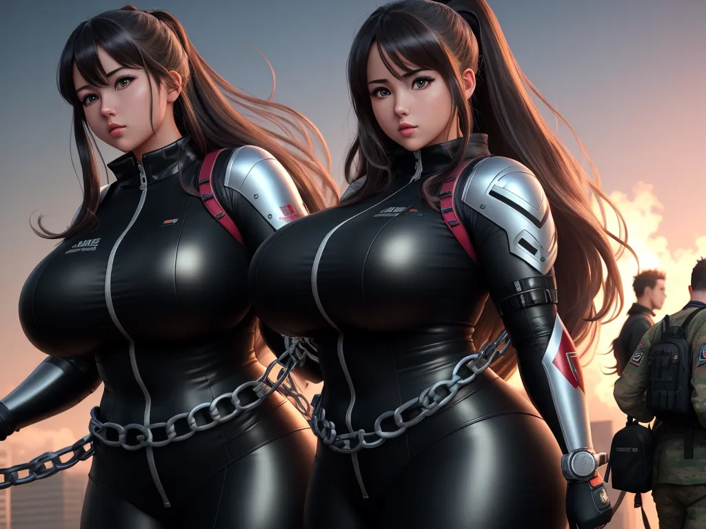 hd images: 2 huge ssbbw put in chains, taken away from