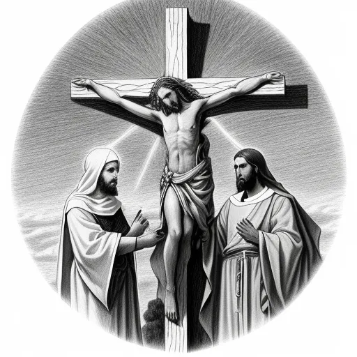 high quality images: The Gospel and Cross of Christ in pencil drawing