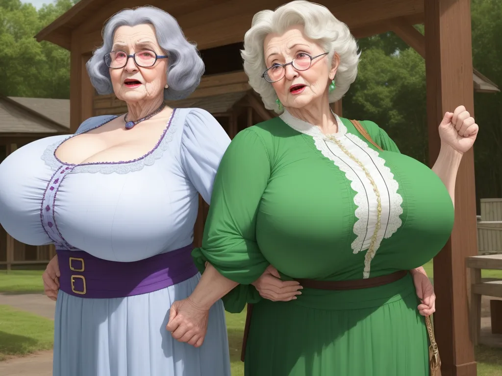 High Resolution Images Granny Showing Humongous Very Huge