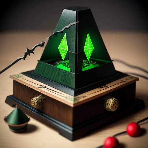 image size converter: Fantasy Demonic metronome, made out of wood,