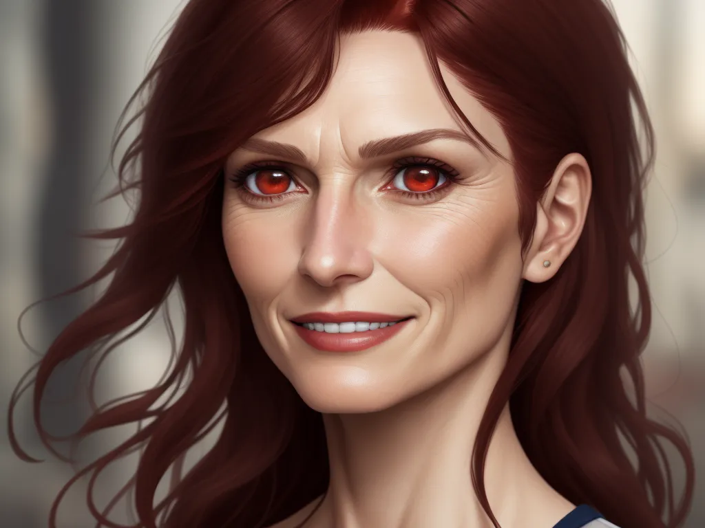 transform picture: photorealistic, French woman, 60 years old, dark