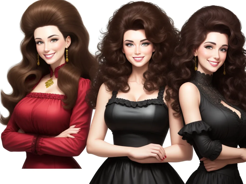 High Def Pictures Realistic Girl Big Boobs Big Hair Brunette Smile