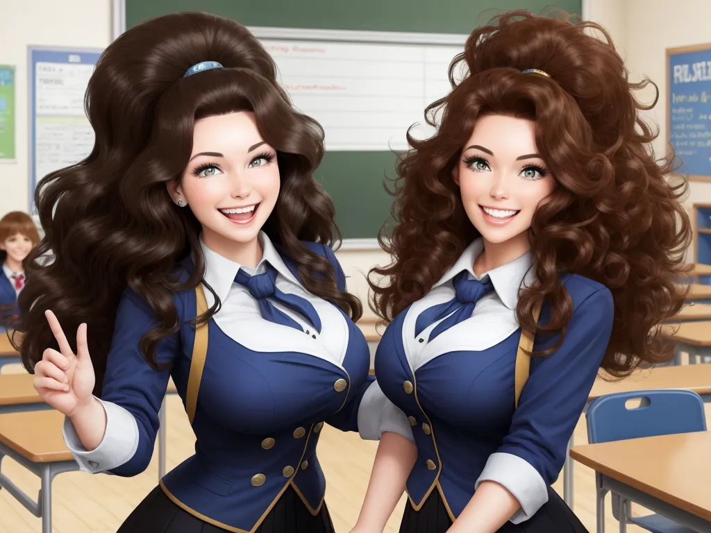 Image Size Converter Realistic Girl Big Hair Brunette Big
