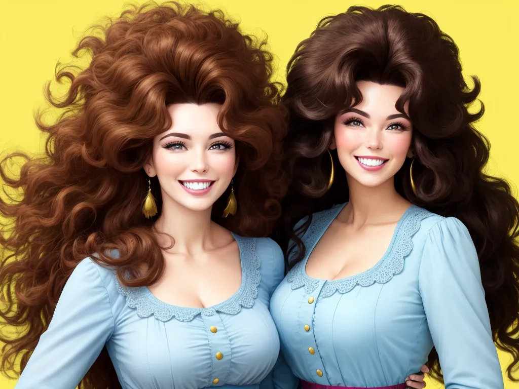 1920x1080 Pixel Art Realistic Girl Big Hair Brunette Big Boobs Smile