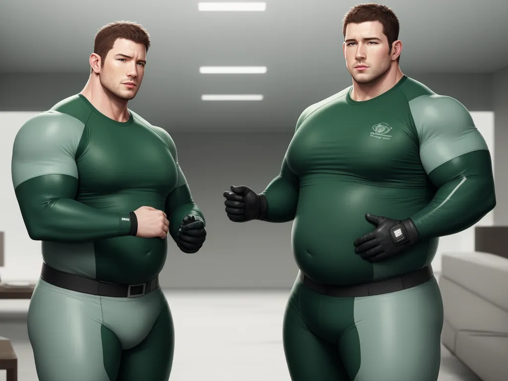 Convert Low Res To High Res Two Dadbod Chris Redfield In Tight Suite With