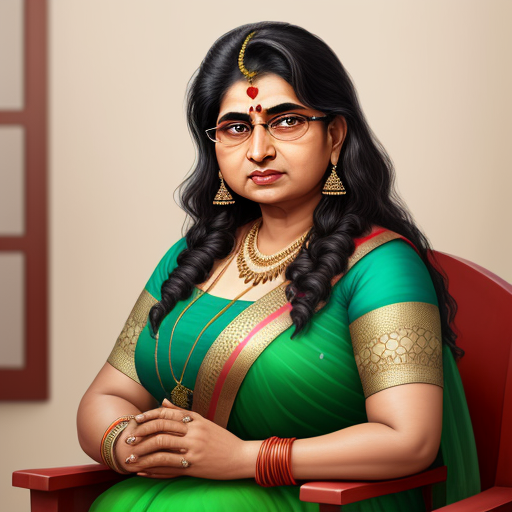 Ai Creating Images Indian Aunty With Big