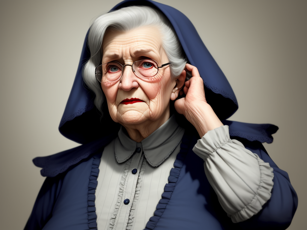 Convert Image To 4k Resolution Granny Showing Big Hips