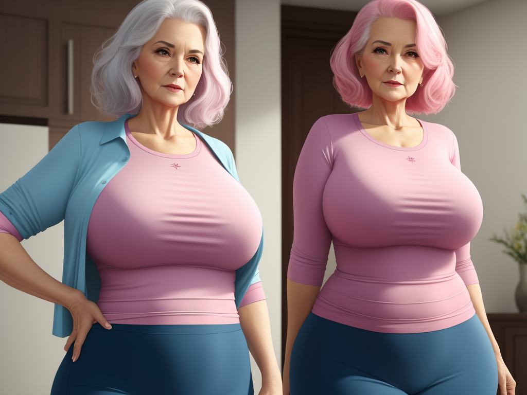 Make Photo Higher Quality Granny Showing Her Big Perky Curvaceous Hot