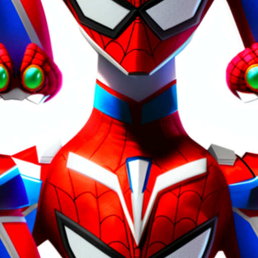 ai generated images: Marvel Saban's Spider Rangers meets Power Rangers