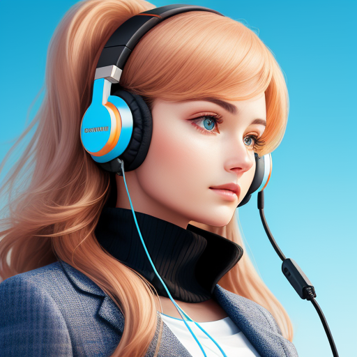 Generador De Arte Ai A Partir De Texto One Beautiful Girl Headphone