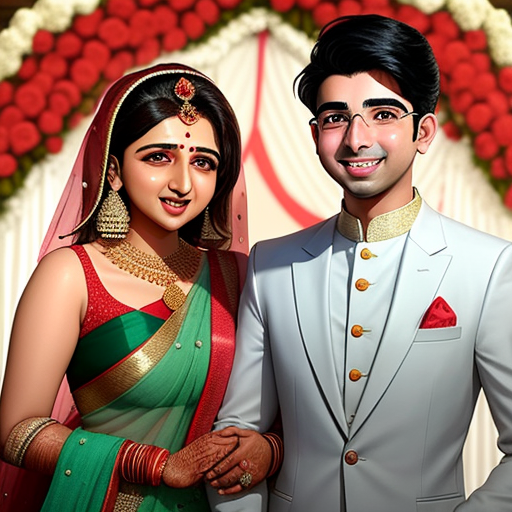 टेक्स्ट से एआई आर्ट जेनरेटर Parineeti Chopra And Raghav Chadha At Their