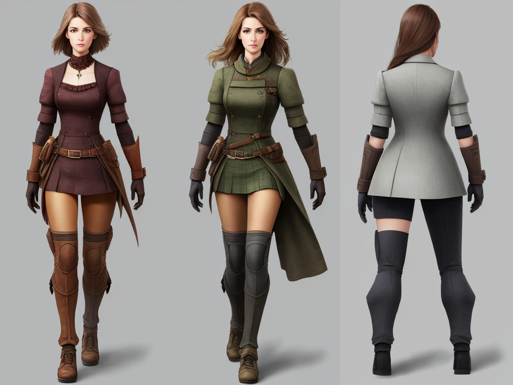 Generador de arte AI a partir de texto realistic girl full body one ...