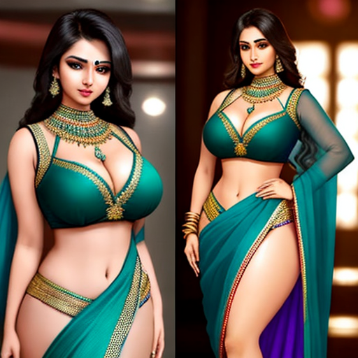 टेक्स्ट से एआई आर्ट जेनरेटर Sexy Woman In Saree Huge Boobs Huge Ass
